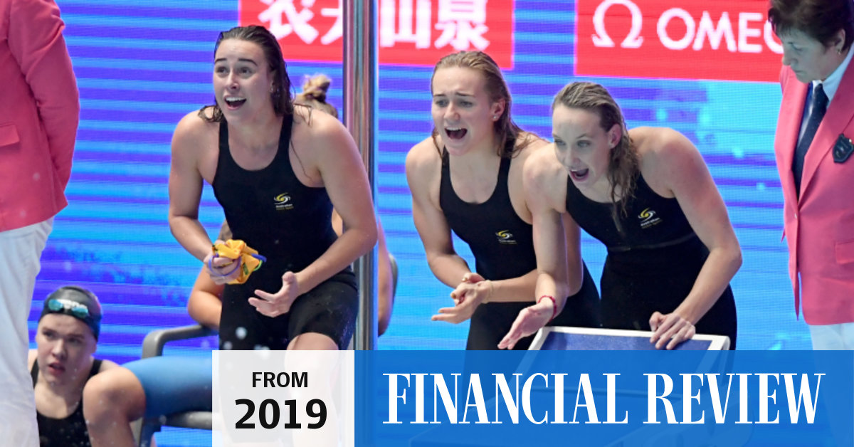 Aussie women swim team sets world record in 4x200 freestyle